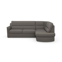 Sit & More Ecksofa SIT & MORE "Panini L-Form", braun (schlamm), B:243cm H:87cm T:175cm, Sofas, Ecksofa, wahlweise mit Bettfunktion und Bettkasten