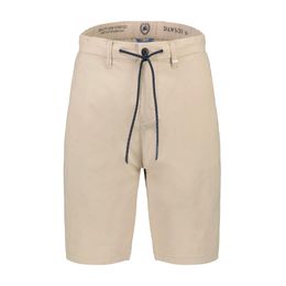 Bermudas Lerros, Herren, Gr. 36, N-Gr, beige (light dune), Web, Obermaterial: 54% Baumwolle, 43% Nylon, 3% Elasthan, unifarben, regular fit knielang, Hosen Bermudas, Sommerhose mit Kordel