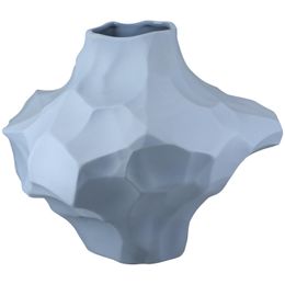 Tischvase Gilde "Vase bauchig Olbia blau H. 20 cm", blau, B:23,5cm H:20cm T:19,5cm, Porzellan, Vasen, Tischvase
