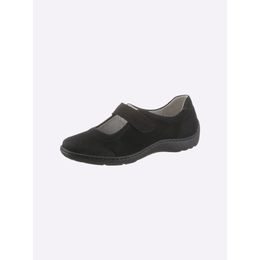 Waldl&auml;ufer Ballerina WALDL&Auml;UFER, Damen, Gr. 5,5, schwarz, Nubukleder, Schuhe Ballerina