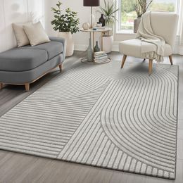 Teppich the carpet "Everest", grau, B:140cm H:14mm L:200cm, Polypropylen, Teppiche, Teppich, moderner Wohnzimmer Teppich hohe Flordichte