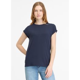 T-Shirt Ragwear "DIONA B", Damen, Gr. XS (34), schwarz (midnight), Jersey, Obermaterial: 48% Viskose, 47% Polyester, 5% Elasthan, unifarben, regular fit h&uuml;ftbedeckend, Rundhals, Shirts T-Shirt