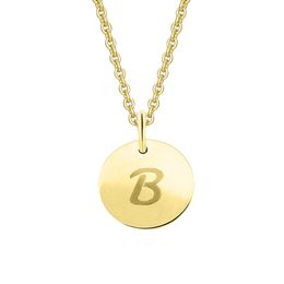 Kettenanh&auml;nger ONE ELEMENT "Buchstabe B Buchstaben Anh&auml;nger aus 333 Gelbgold &Oslash; 11,0 mm", gold, Schmuckanh&auml;nger, Damen, Gelbgold 333, Kettenanh&auml;nger