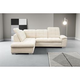 Ecksofa WERK2 "Bonny inkl. Kopfteilverstellung, Bettfunktion, Stauraum, Breite 265cm", natur, B:265cm H:103cm T:215cm, 90% Polyester, 10% Nylon, Sofas, Ecksofa, Komfortwunder mit Schlaffunktion, verstellbarem Kopfteil & Stauraum.
