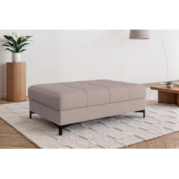 Polsterhocker OTTO HOME "LEEVKE Sitzhocker passend zum Sofa, Breite 115 cm", taupe, B:115cm H:40cm T:73cm, 100% Polyester, Hocker, Polsterhocker, mit hochelastischer Schaum und Wellenunterfederung