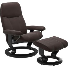 Relaxsessel stressless "Consul", braun (chocolate paloma), B:85cm H:100cm T:77cm, Leder BATICK: BATICK ist ein leicht korrigiertes, durchgef&auml;rbtes und genarbtes M&ouml;belleder, bei dem die meisten Unebenheiten und Spuren in der Regel entfernt wurden.;Leder PALOMA: PALOMA ist ein durchgef&auml;rbtes Semianilin-M&ouml;belleder mit nat&uuml;rlicher Narbung.;ROHLEDER Stoff Q2 FARON: Ein fester zuverl&auml;ssiger Boucl&eacute; mit e