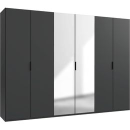 Kleiderschrank wimex "Oxford by fresh to go, in 3 Breiten, Made in Germany", grau (grafit), B:300cm H:216cm T:58cm, Holzwerkstoff, Schr&auml;nke, Kleiderschrank, mit hochwertigen Faltt&uuml;ren f&uuml;r den perfekten &Uuml;berblick