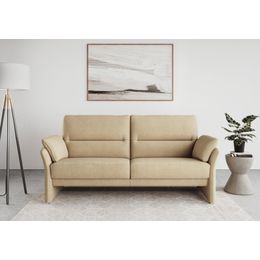 2,5-Sitzer DOMO collection "Pina, schmale Armlehnen, mit Federkern, kompakt & elegant", beige, B:199cm H:95cm T:88cm, 100% Polyester, Sofas, 2 5-Sitzer, Hoher Sitzkomfort, Feinstruktur, beige, Breite 199 cm