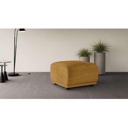 Polsterhocker Home Affaire "TAMMO", gelb, B:70cm H:45cm T:70cm, 100% Polyester, Hocker, Polsterhocker, passend zur Serie, auch in Cord und Boucl&eacute;