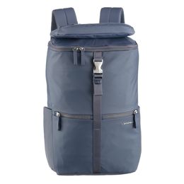 Laptoprucksack Samsonite "MOVE JOURNEY", Damen, Gr. B/H/T: 28cm x 43cm x 15cm, graublau, Nylon, Polyester, Rucks&auml;cke Laptoprucksack, Travelrucksack, Reiserucksack mit zwei Seitentaschen