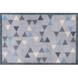 Teppich "Triangles", bunt, B:50cm H:9mm L:72cm, Baumwolle, Viskose, wash+dry by Kleen-Tex, Teppiche, Teppich