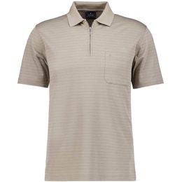 Poloshirt Ragman, Herren, Gr. L, beige, Piqu&eacute;, 60% Baumwolle 40% Polyester, regular fit, ohne Ausschnitt, Shirts Poloshirt