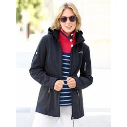 Softshelljacke Casual Looks, Damen, Gr. 52, blau (marine), 94% Polyester, 6% Elasthan, unifarben, Jacken Softshelljacke