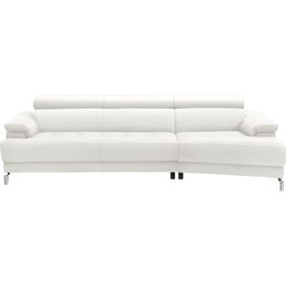 Ecksofa Egoitaliano "Soul, extravagantes Designsofa, Megasofa, super bequem, tolle Details", wei&szlig;, B:246cm H:99cm T:140cm, Leder &raquo;BULL&laquo; (echtes Rindsleder). Geschliffenes, pigmentiertes und behandeltes Rindsleder mit einer Dicke von 1, 3-1, 5 mm. Dieses Leder zeigt eine ziemlich weiche Hand mit einem halb undurchsichtigen Aussehen. Es handelt sich um ein gesch&uuml;tztes Leder. Eine leichte Deckschicht