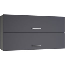 Klapph&auml;ngeschrank KOCHSTATION "KS-Milan", grau (anthrazit), B:110cm H:57cm T:34cm, Holzwerkstoff, Schr&auml;nke, Klapph&auml;ngeschrank, Klapph&auml;ngeschrank 110 cm, matte oder hochgl&auml;nzende Fronten