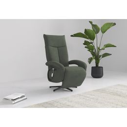 Sit & More TV-Sessel SIT & MORE "Amica, inkl. Kopfteilverstellung & Drehfunktion", gr&uuml;n (jungle), B:74cm H:112cm T:82cm, 90% Polyester, 10% Polyamid, Sessel, TV-Sessel, wahlweise mit 2 Motoren, Akku und Aufstehhilfe