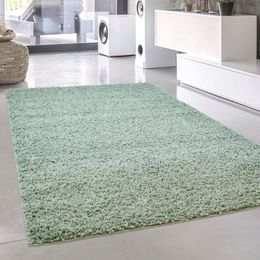 Hochflor-Teppich Carpet City "Pastell Shaggy300" Gr. 8, gr&uuml;n (hellgr&uuml;n), B:300cm H:30mm L:400cm, Kunstfaser, Teppiche, Hochflor-Teppich, Shaggy Hochflor Teppich, Uni Farben, Weich