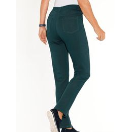 Schlupfhose Classic Basics, Damen, Gr. 56, Normalgr&ouml;&szlig;en, blau (petrol), 98% Baumwolle, 2% Elasthan, unifarben, lang, Hosen Schlupfhose