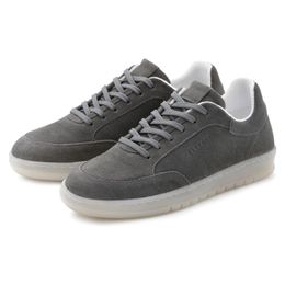 Sneaker ELBSAND, Damen, Gr. 41, grau (anthrazit), Obermaterial: 100% Rindsleder. Decksohle: 100% Lederimitat. Futter: 100% Textilmaterial. Laufsohle: 100% Synthetik, unifarben, Schuhe Sneaker, Schn&uuml;rhalbschuh, Freizeitschuh aus Leder mit Frottee Innenfutter