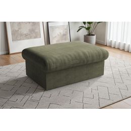 Sit & More Polsterhocker SIT & MORE "Moreno, B: 90 cm", gr&uuml;n (olive), B:90cm H:43cm T:60cm, 100% Polyester, Hocker, Polsterhocker, mit Stauraum, individuell kombinierbar