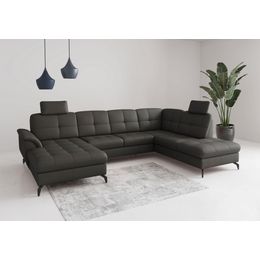 Sit & More Wohnlandschaft SIT & MORE "Zora", anthrazit, T:212cm, Sofas, Wohnlandschaft