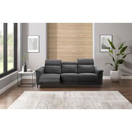 3-Sitzer OTTO HOME "LUND B: 222 cm - OTTO. Verl&auml;ssliche Qualit&auml;t. Mit Relaxfunktion", grau (anthrazit), B:222cm H:97cm T:100cm, Webstoff 100% Polyester, Sofas, 3-Sitzer, in 2 Sitzen (links/rechts), manuell/elektrisch (USB-C), Kopfteilverst.