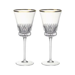 Villeroy & Boch Rotweinglas VILLEROY & BOCH "Rotweingl&auml;ser Grand Royal Gold 200 ml 2er Set transparent-gold", bunt (transparent, gold), Glas, Trinkgef&auml;&szlig;e, Rotweinglas