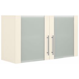 Wiho-K&uuml;chen Glash&auml;ngeschrank WIHO K&Uuml;CHEN "Ela", beige (front und korpus: magnolia), B:100cm H:56,5cm T:35cm, Schr&auml;nke, Glash&auml;ngeschrank, Breite 100 cm
