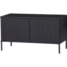 Sideboard Woood "New Gravure, TV-Kommode, Breite 100 cm oder 150 cm", schwarz, B:100cm H:56cm T:44cm, Holzwerkstoff, Sideboards, Sideboard, Kommode H&ouml;he 56 cm, mit grafischen Relieft&uuml;ren, viel Stauraum