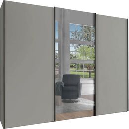 Schwebet&uuml;renschrank Wiemann "Monaco", braun (kieselgrau, dekor), B:278,9cm H:236cm T:67cm, Holzwerkstoff, Kristallglas, Schr&auml;nke, Schwebet&uuml;renschrank, hochwertige Beschl&auml;ge