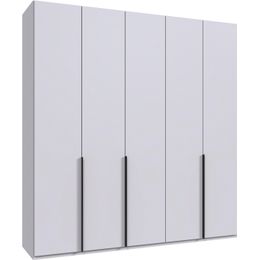 Kleiderschrank wimex "Mugano,in 5 Breiten,2 H&ouml;hen,2 Tiefen, viele Farben, Made in Germany", schwarz (wei&szlig;, griffe schwarz), B:225cm H:236cm T:58cm, Holzwerkstoff, Schr&auml;nke, Kleiderschrank, mit langen Griffen aus Metall, mit oder ohne Spiegel