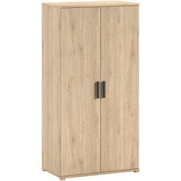 Kleiderschrank Vipack "SAM mit 2 Dreht&uuml;ren, 2 B&ouml;den, 1 Kleiderstange, universell einsetzbar", eiche dekor, B:100,5cm H:199,2cm T:59cm, Holzwerkstoff, Schr&auml;nke, Kleiderschrank, Pflegeleichte Oberfl&auml;che in Eiche Dekor