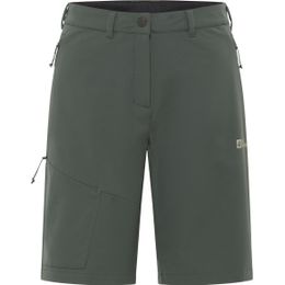 Shorts Jack Wolfskin "PICO TRAIL SHORTS W", Damen, Gr. 36, N-Gr, gr&uuml;n (slate gr&uuml;n), Obermaterial: 100% Polyester, Hosen Shorts