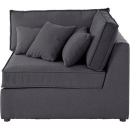 Sofa-Eckelement OTTO HOME "Florid", schwarz, B:99cm H:75cm T:100cm, Baumwollmix (60% Baumwolle/40% Leinen);Struktur fein (100% Polyester);Samtoptik (100% Polyester);Samtvelours (100% Polyester);Struktur (100% Polyester);Struktur recycelt (100% recyceltes Polyester), Polsterelemente, Sofa-Eckelement, Teil eines Modulsofas, fester Sitzkomfort, auch in Cord