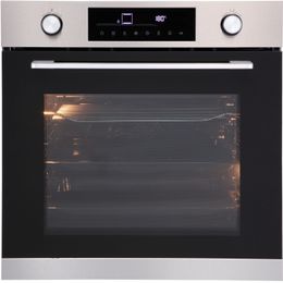 Hanseatic Einbaubackofen "HBO7212A1", Energieeffizienz: A+, grau (schwarz), B:59,5cm H:59,6cm T:56,6cm, Back&ouml;fen, Auftaufunktion: Bereits zubereitete Gerichte werden schonend aufgetaut, Einbaubackofen