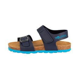 Sandale Trollkids "KIDS BERGEN SANDAL", M&auml;dchen, Gr. 28, blau (navy, medium blau), Synthetik, Schuhe Sandale