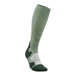 Sportsocken Bauerfeind "Outdoor Merino Compression Socks", Herren, Gr. 35-38, gr&uuml;n (gr&uuml;n l), Polyamid, unifarben mit Farbeinsatz, normal, Socken Sportsocken, Erste Hilfe Artikel