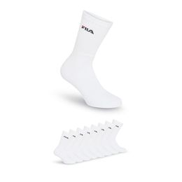 Tennissocken Fila "UNISEX CREW TENNIS FULL TERRY SOCKS", Damen, Gr. 35-38, wei&szlig;, Baumwollmischung, normal, Socken Tennissocken, mit eingestrickem Logo