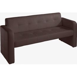 Sitzbank exxpo - SOFA FASHION "Barista K&uuml;chensofa, kompakte Stellma&szlig;e, Sitzh&ouml;he 49cm", braun, B:182cm H:82cm T:68cm, Carabu (50%Polyester, 35%Polyacryl, 15%Polyamid), Sitzb&auml;nke, Sitzbank, mit R&uuml;ckenlehne