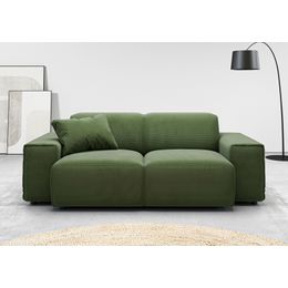 2-Sitzer Home Affaire "Glimminge auch in Breitcord + Feincord + Easy care-Bezug", gr&uuml;n (oliv), B:194cm H:71cm T:101cm, 95% Polyester, 5% Nylon, Sofas, 2-Sitzer, besondere Kedern&auml;hte,, Zierkissen