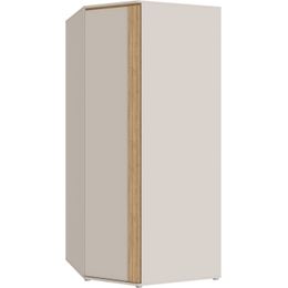 Eckkleiderschrank FORTE, beige (sand, mauvella eiche), B:92,2cm H:193,7cm T:92,2cm, Holzwerkstoff, Schr&auml;nke, Eckkleiderschrank, B/H/T 92,2/193,7/92,2 cm