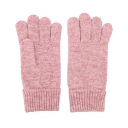 Strickhandschuhe MaxiMo, M&auml;dchen, Gr. 4/5, rosa (dusty rose), Strick, Materialmix, unifarben, Handschuhe Strickhandschuhe, Fingerhandschuhe, extra lange Strickb&uuml;ndchen, unifarben