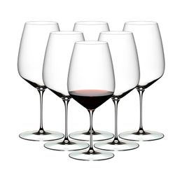 Rotweinglas "Cabernet / Merlot Weingl&auml;ser Veloce 829 ml 6er Set transparent", bunt (transparent), 6 tlg., Glas, RIEDEL THE WINE GLASS COMPANY, Trinkgef&auml;&szlig;e, Rotweinglas