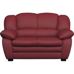 2-Sitzer COTTA "Casino", rot, B:159cm H:88cm T:92cm, 100% Echtleder, Sofas, 2-Sitzer, Polstergarnitur, auch als Set erh&auml;ltlich