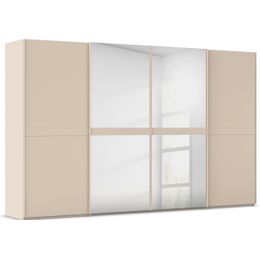 Schwebet&uuml;renschrank Rauch "Kleiderschrank Schrank Garderobe Schlafzimmerschrank SCALE-LINE", beige (champagner), B:360cm H:223cm T:68cm, Holzwerkstoff, Schr&auml;nke, Schwebet&uuml;renschrank, edle Optik mit Bauchbinde in Korpusfarbe mit Spiegel MADE IN GERMANY