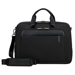 Aktentasche Samsonite "EVOSIGHT 17,3''", Gr. B/H/T: 44cm x 32cm x 13cm, schwarz, Polyester, unifarben, Taschen Aktentasche, Businesstasche Trolleyaufstecksystem