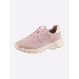Sneaker Caprice, Damen, Gr. 42, ros&eacute;, Glattleder, Leder, Veloursleder, Schuhe Sneaker