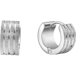 Paar Creolen Firetti "Schmuck Geschenk Ohrschmuck Ohrringe", silber (edelstahlfarben), Ohrringe, Damen, 13,5mm, Edelstahl, Paar Creolen