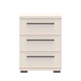Nachtkonsole OTTO HOME "Opera Nachtkommode, Nachttisch, 2 oder 3 Schubladen, Made in Europe", beige (cashmere farbe), B:45cm H:61cm T:40cm, FSC-zertifizierter Holzwerkstoff, Sideboards, Nachtkonsole, UV lackiert, Soft Close Funktion, ideal passend zum Boxspringbet