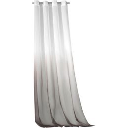 Weckbrodt-Gardinen Vorhang WECKBRODT "Maischa" Gr. 1, braun, B:140cm H:245cm, Voile, Polyester, Gardinen, Vorhang, Voile, transparent mit Farbverlauf, Gardine, Store